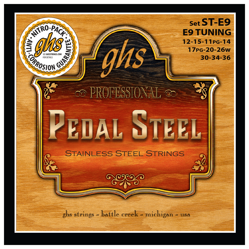 GHS Super Steel Pedal Steel ST-E9 - Stainless Steel - E9th Tuning
